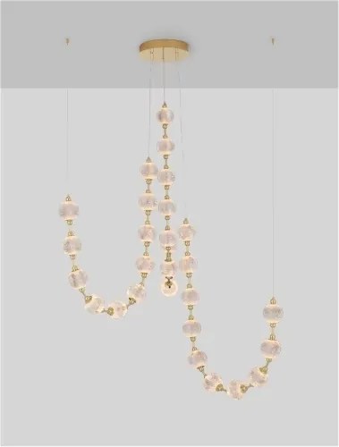 Závěsné LED svítidlo NOVA LUCE BRILLANTE 134W 3200K 9695201 stmívatelné Triac