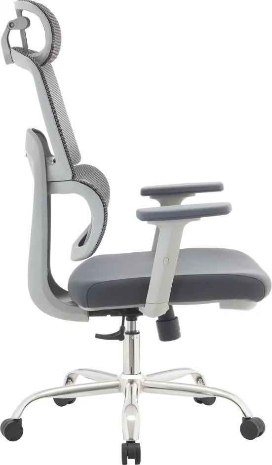 Ergonomická kancelářská židle DYNAMIC - šedá síťovina / nosnost 150 kg