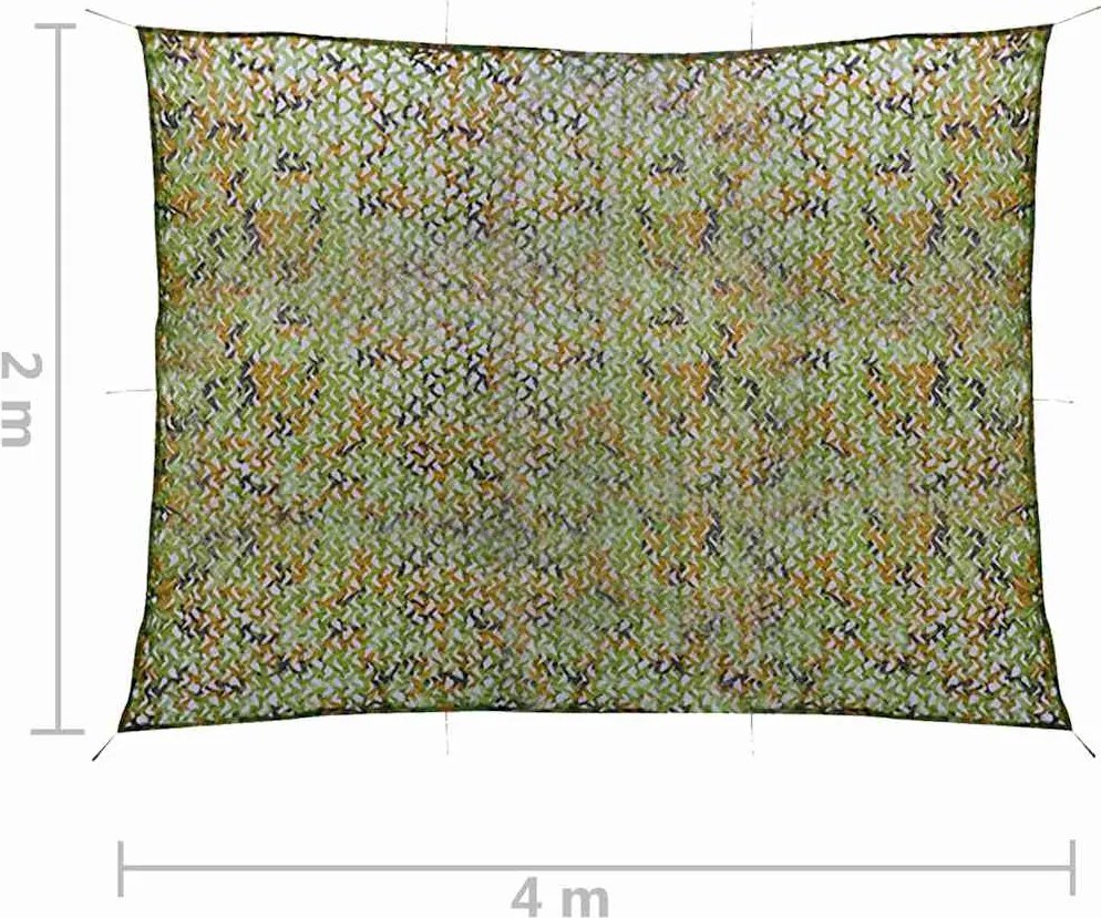 Maskovací síť s úložným pytlem 2 x 4 m zelená 135880