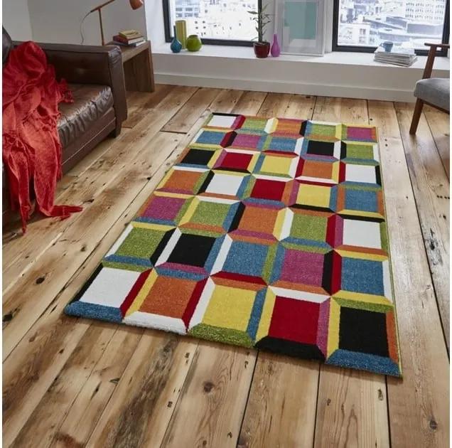 Barevný kostkovaný koberec Think Rugs Sunrise 160 x 220 cm