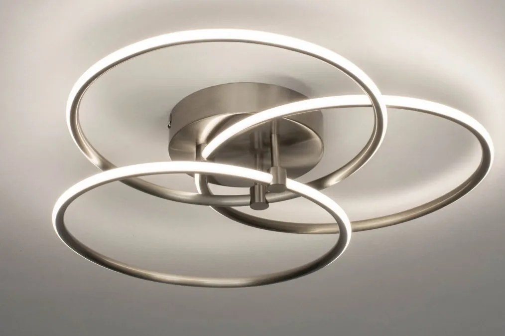 Stropní designové LED svítidlo do obýváku Omega Venta Silver