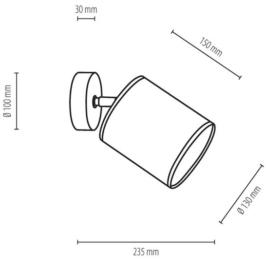 Spot-Light 56744174 - Nástěnné bodové svítidlo APRILLIA 1xE27/25W/230V dub bílá