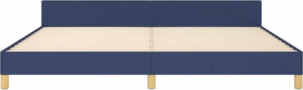 Rám postele bez matrace modrý 200 x 200 cm textil 3124925