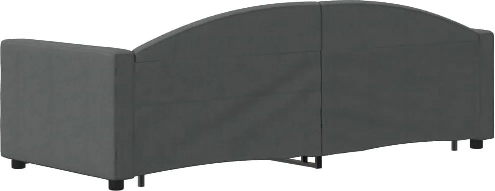 Válenda s přistýlkou a zásuvkami tmavě šedá 80 x 200 cm textil 3197220