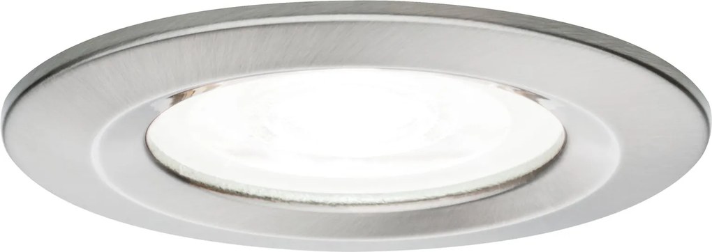 PAULMANN 92977 Vestavné svítidlo LED Nova kruhové 1x6,5W GU10 kov kartáčovaný 4000K nevýklopné