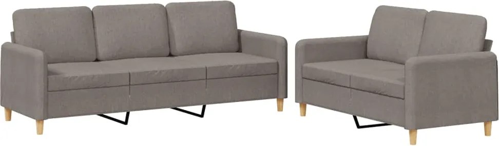 2dílná sedací souprava s poduškami taupe textil 3202125