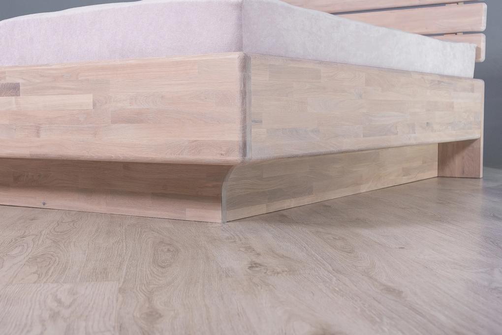Masivní postel NEPTUN - Solwo Design Dřevo a odstín oleje: BUK Cink - Olej odstín BO102, Rozměr spací plochy: 140x200