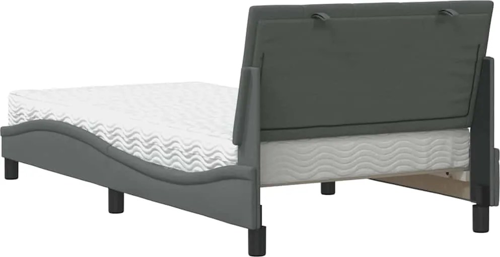 Postel s matrací Hanko tmavě šedá 100 x 200 cm textil 3310511