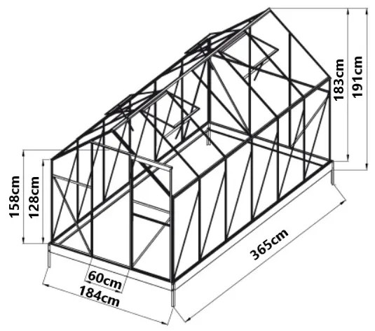 Hliníkový skleník VeGA 7000 STRONG-22