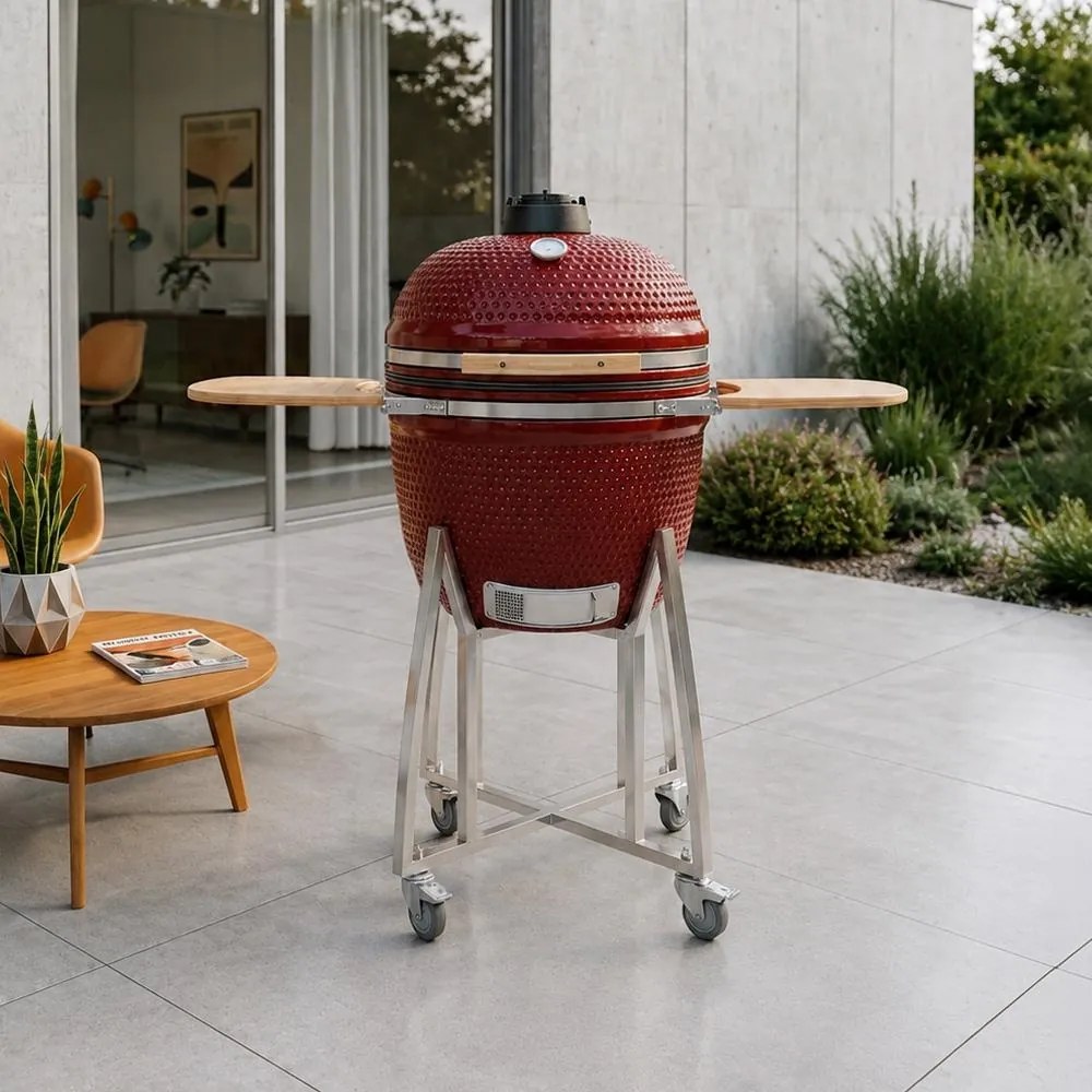 Keramický gril Avenberg KAMADO XL červená