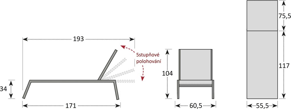 Doppler VENEDIG šedá - Rozbalené zboží (N546)