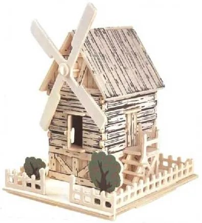 Woodcraft Dřevěné 3D puzzle větrný mlýn
