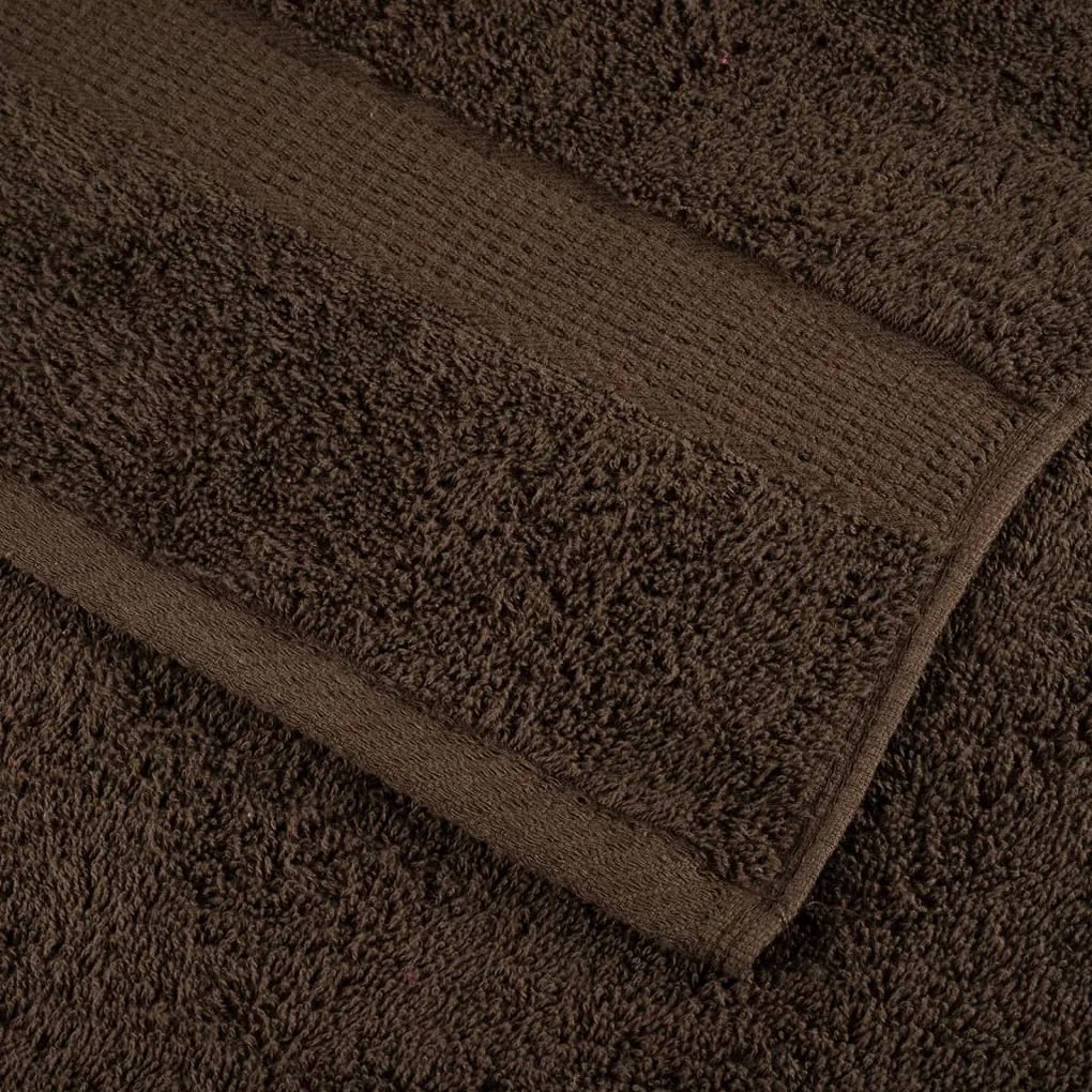 Prémiové ručníky SOLUND 2 ks hnědé 100x200 cm 600 g/m² 137245