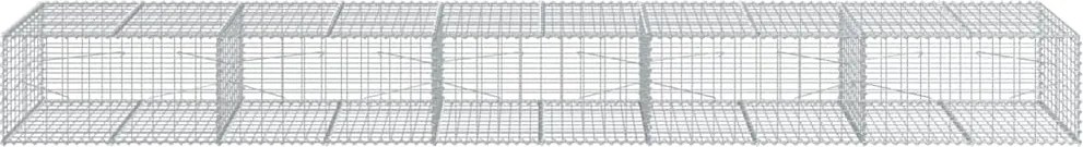 Gabionový koš s víkem 500 x 100 x 50 cm pozinkované železo 3295182