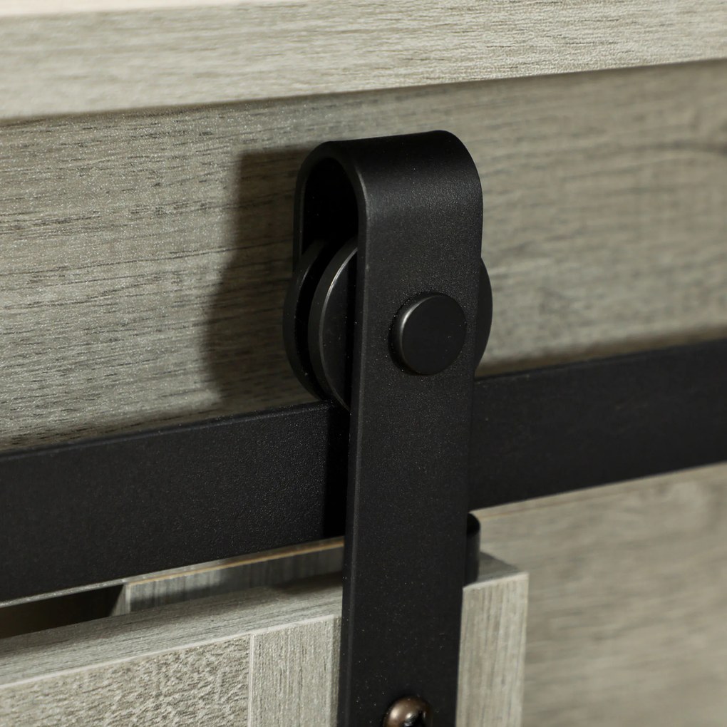 PawHut Psí Obojek s Možností Dvou Místností, Moderní Kovový Box pro Psy s 2 Dveřmi, Psí Dům pro Velké Psy do 30 kg, Psí Dům 120 x 60 x 88,5 cm Šedý