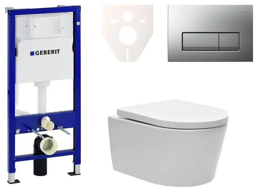 Cenově zvýhodněný závěsný WC set Geberit do lehkých stěn / předstěnová montáž+ WC SAT Brevis SIKOGES6W8