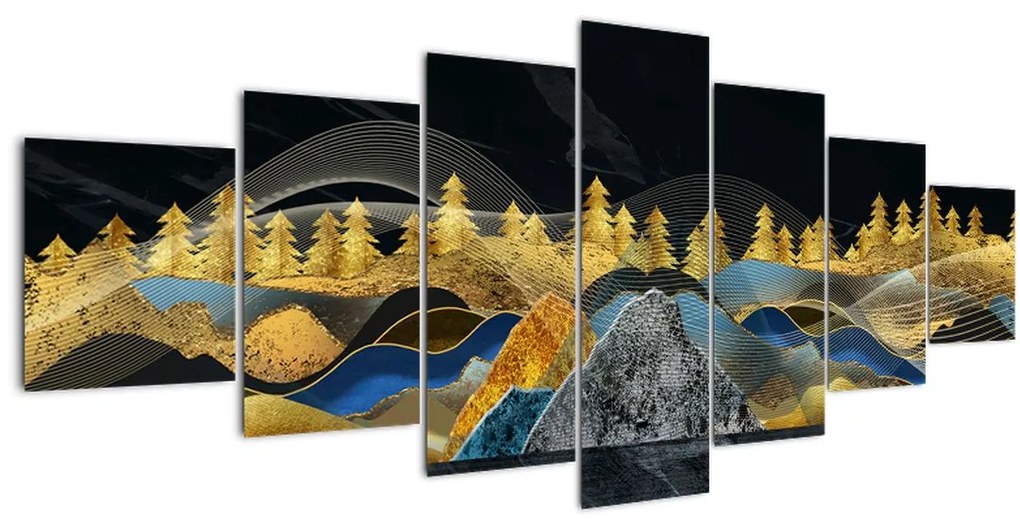 Obraz - Zlaté hory (210x100 cm)