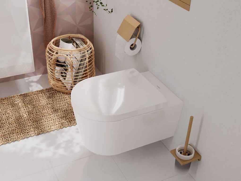 Hansgrohe AddStoris, držák na toaletní papír s krytkou, kartáčovaný bronz, HAN-41753140