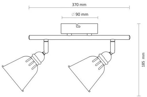 Bodové svítidlo FIONA 2xE14/8W/230V černá