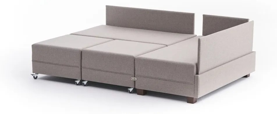Designová rohová sedačka Ramesha 280 cm krémová - pravá