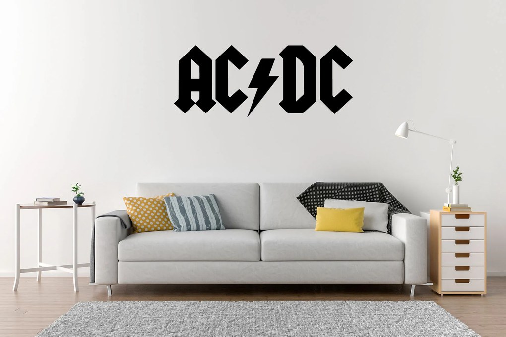 Lepy.cz Samolepka na zeď Logo AC/DC Velikost (šířka x výška): 37x15cm, Barevná varianta: Ledová modrá