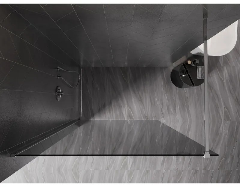 Mexen, Mexen Kioto-X sprchová stěna 100 x 200 cm, grafit 10 mm, chrom - 800-100-101-01-40-X