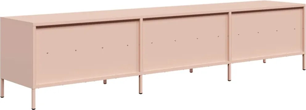 TV skříňka růžová 202 x 39 x 43,5 cm ocel válcovaná za studena 3307156