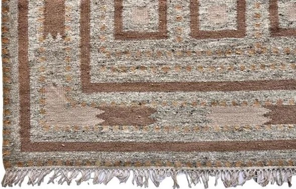 Ručne viazaný kusový koberec Guggenheim DESP P81 Brown Natural, 240x300, hnedá, chodba / predsieň, Diamond Carpets India