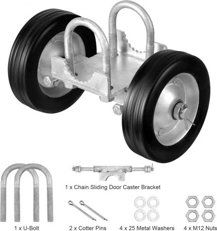Sada posuvných bran 15,2 cm nastavitelný těžký válečkový hardware Zátěž 272,2 kg