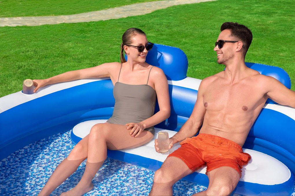 BESTWAY Splash Paradise Nafukovací bazén, 231 x 219 x 79 cm 54422