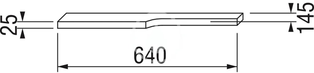 Jika - Polička, 640mm x 145mm x 25mm, bílá