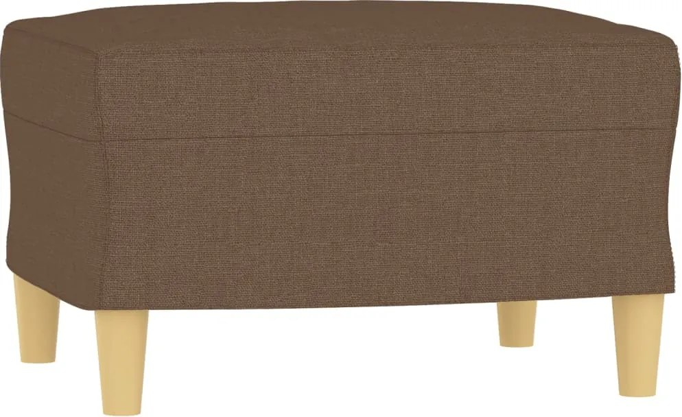 3místná pohovka s podnožkou hnědá 180 cm textil 3201076