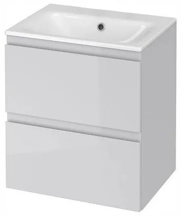 Cersanit Moduo - SET B272 závěsná skříňka + umyvadlo 50 x 40cm, šedá lesklá, S801-311-DSM