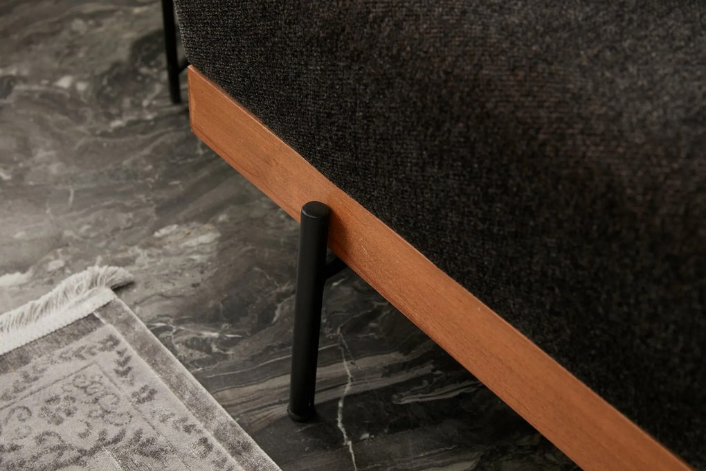 Hanah Home Třímístná pohovka LIVA antracitová 227 cm 825BLC2819