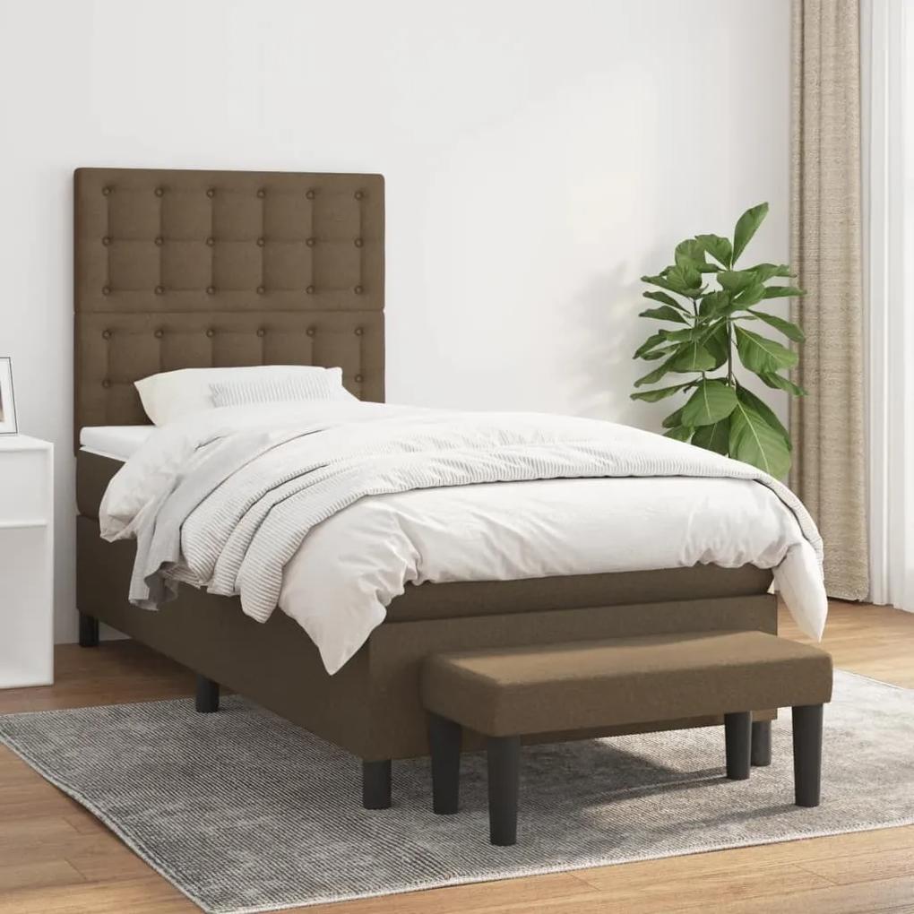 vidaXL Box spring postel s matrací 80 x 200 cm textil [3136876] Barva: světle šedá