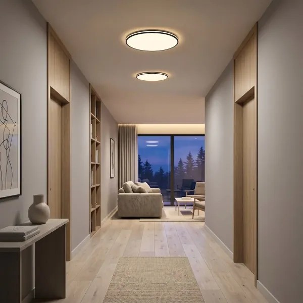 LED Stropní svítidlo HUGO LED/16/24/32W/230V 3000/4000/6500K pr. 37 cm IP54 čer.