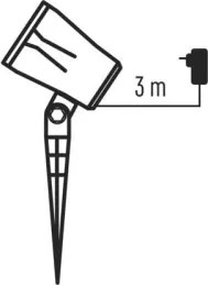Vánoční osvětlení EMOS DCPC02 ZY1936 LED dekorativní projektor bílé vločky