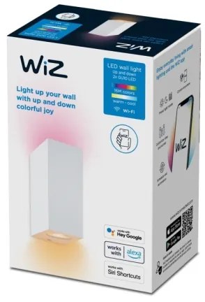 WiZ - LED RGBW Stmívatelné nástěnné svítidlo UP&DOWN 2xGU10/4,7W/230V bílá Wi-Fi
