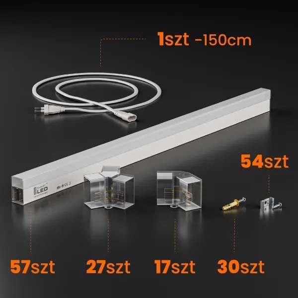 LED Stm stropní svítidlo HEXAGON LED/570W/85-265V 5000K CRI 90 IP54 bílá