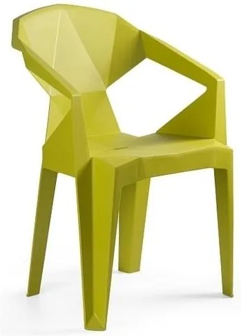 Designová plastová židle Destiny, olivová