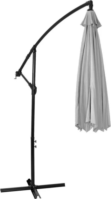 Zahradní slunečník 290 cm, světle šedý SPRINGOS CASABLANCA GU0042