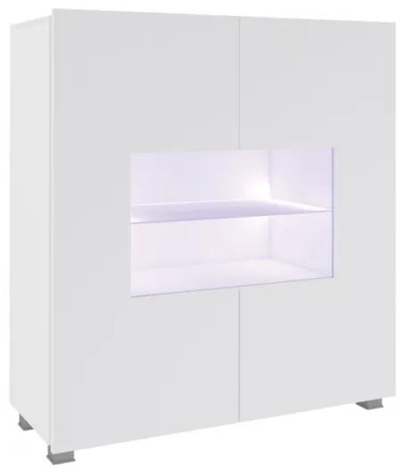 Gibmeble komoda Calabrini barevné varianty bílá, LED osvětlení ANO