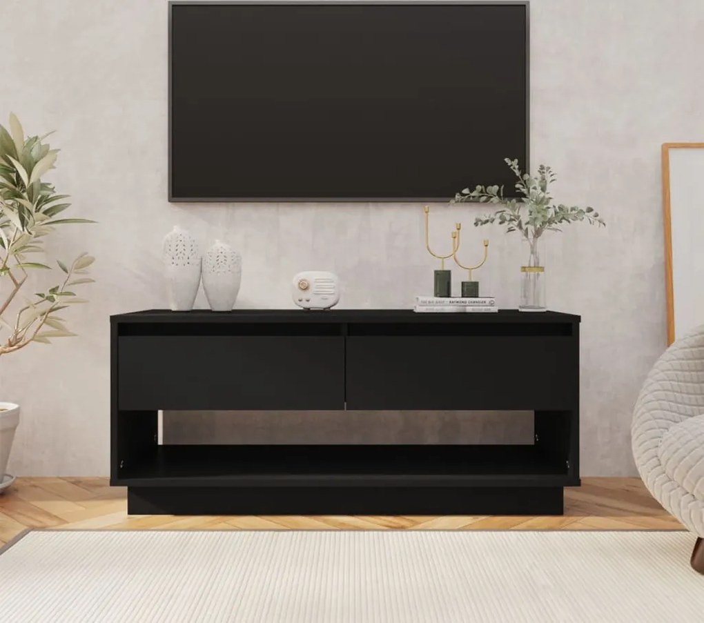 vidaXL TV skříňka 102 x 41 x 44 cm kompozitní dřevo [809488] Barva: Černá