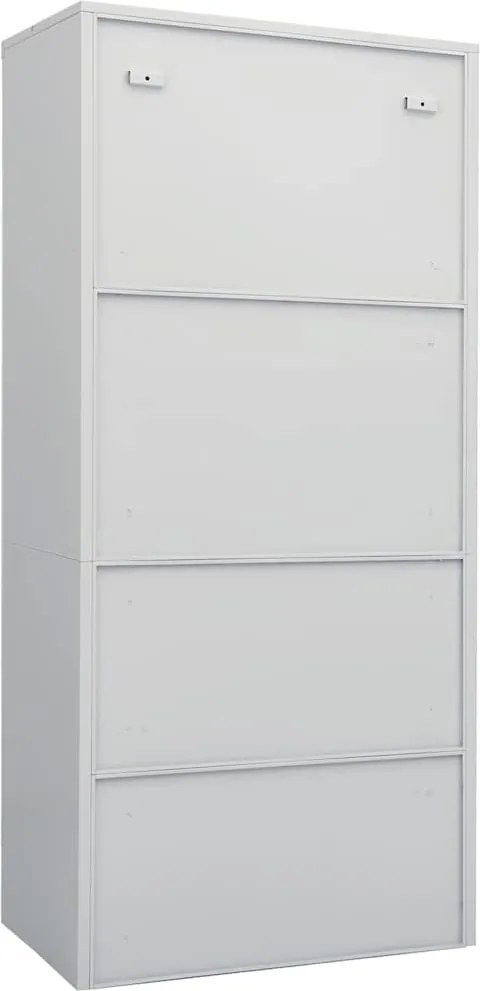 Šatní skříň světle šedá 80 x 50 x 180 cm ocel 335967