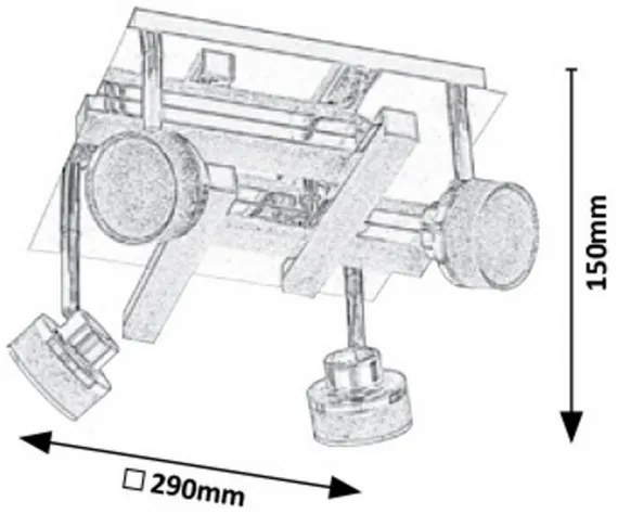 Rabalux 5638 - LED Stropní bodové svítidlo PADMA 4xLED/5W/230V+4xLED/3W