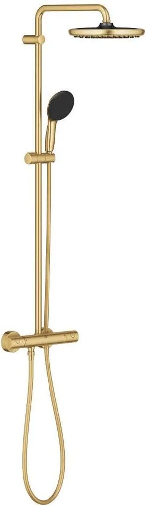 Grohe Vitalio Start - Sprchový set s termostatem, průměr 25 cm, 2 proudy, kartáčovaný Cool Sunrise 26677GN1
