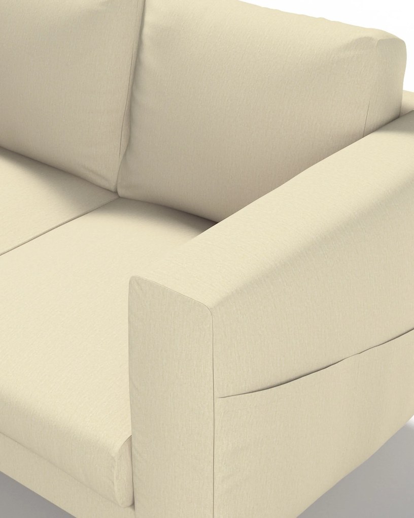 Potah na pohovku IKEA Norsborg 2-místná barva krémová látka lesklé, pletený vzor