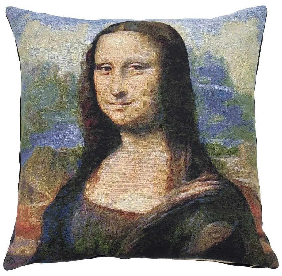 Gobelínový polštář Leonardo da Vinci Mona Lisa - 45*45*15cm