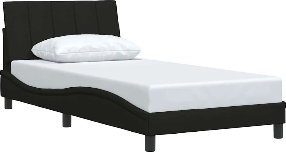 Rám postele bez matrace Hanko černý 100 x 200 cm textil 3310372