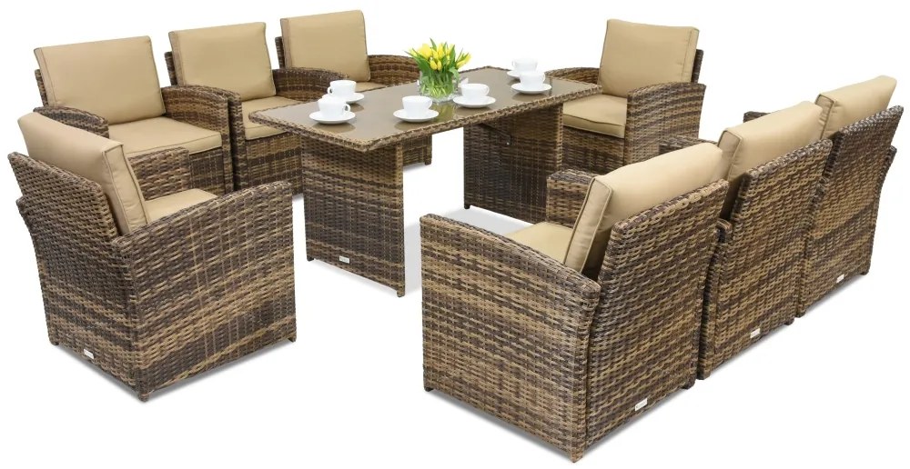 Zahradní nábytek Monaco Premium 8 Garden Point hnědý